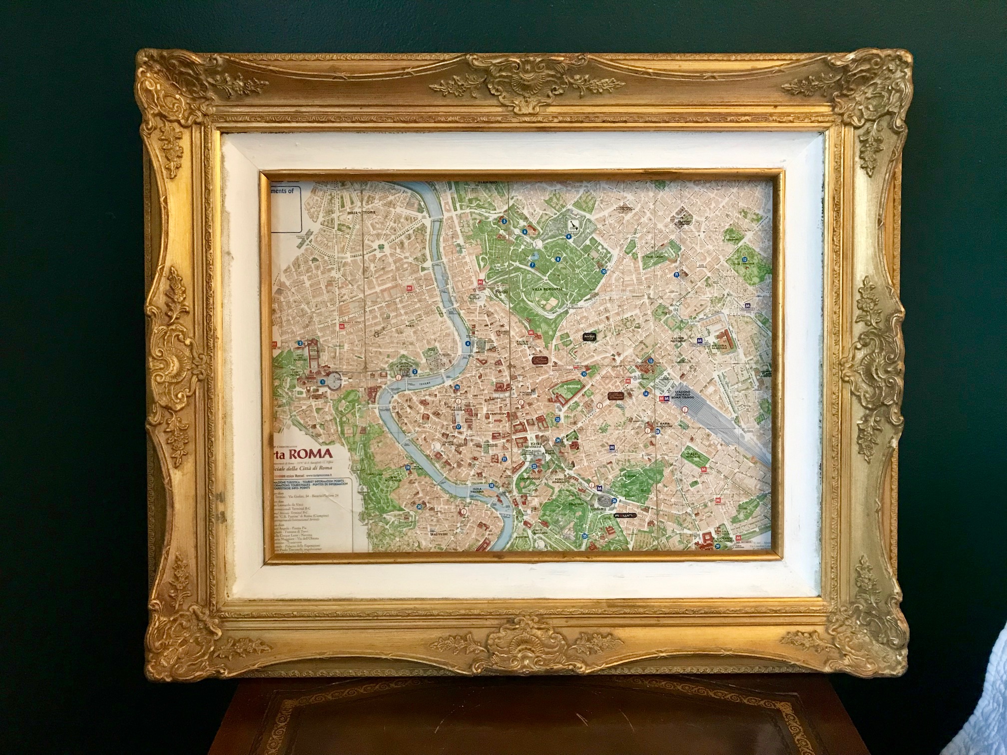 DIY Framed Vintage Map - Holladays at Home